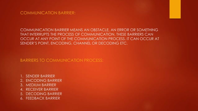 Communication Barriers - Presentation Slides - By Rehan Butt | PPT