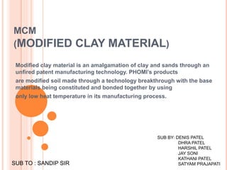Modified clay material | PPTX