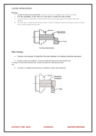 LATHE MACHINE NOTES BY POLAYYA CHINTADA | DOCX