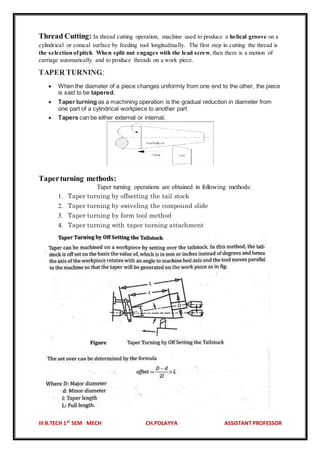 LATHE MACHINE NOTES BY POLAYYA CHINTADA | DOCX