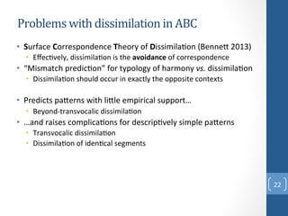 Long-distance phonotactics as Tier-based Strictly 2-Local languages | PPT