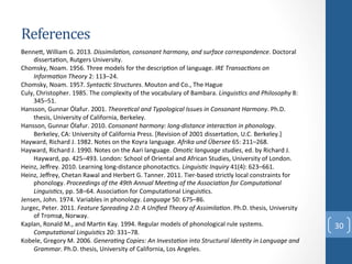 Long-distance phonotactics as Tier-based Strictly 2-Local languages | PPT