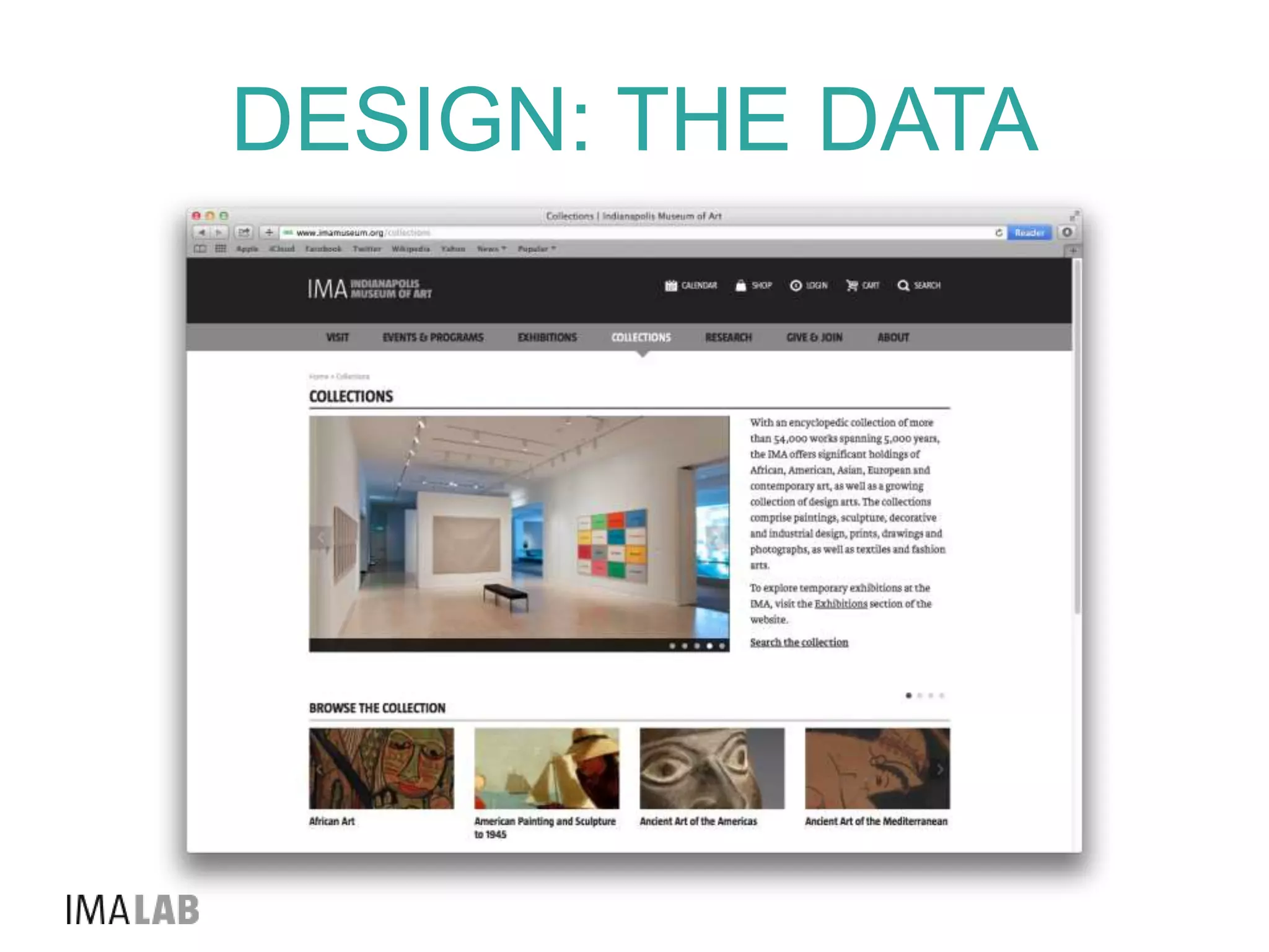 IMA Lab: Indianapolis Museum of Art Collection Page Redesign | PPTX