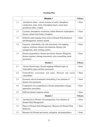 Mcn301 disaster management-syllabus (1) | PDF