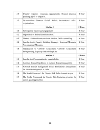 Mcn301 disaster management-syllabus (1) | PDF