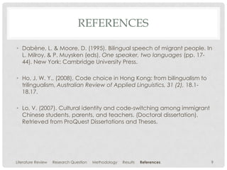 Code switching and identity in trilingual Chinese immigrants | PPT