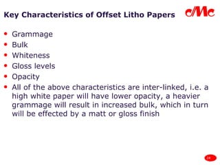 Print and paper spec | PPT | Business | Business and Finance