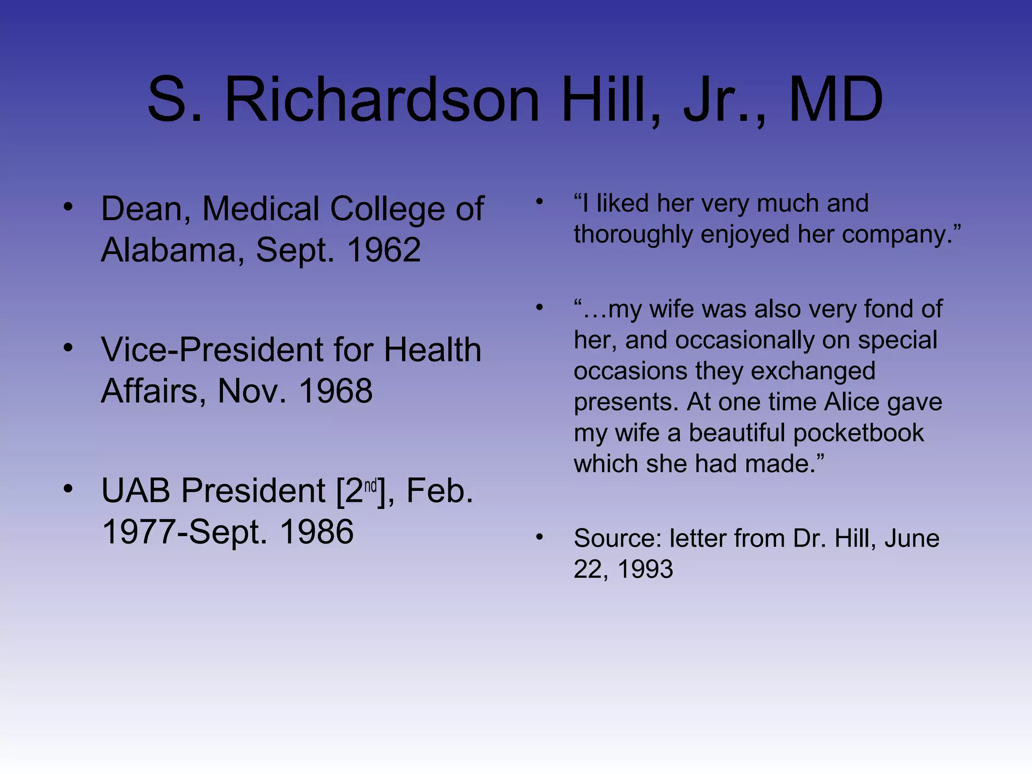 Dr. Alice McNeal: Alabama's First Female Anesthesiologist | PPT