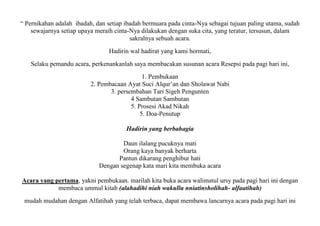 MC NIKAH yang dapat digunakan kapanpun dan dimanapun | PPT