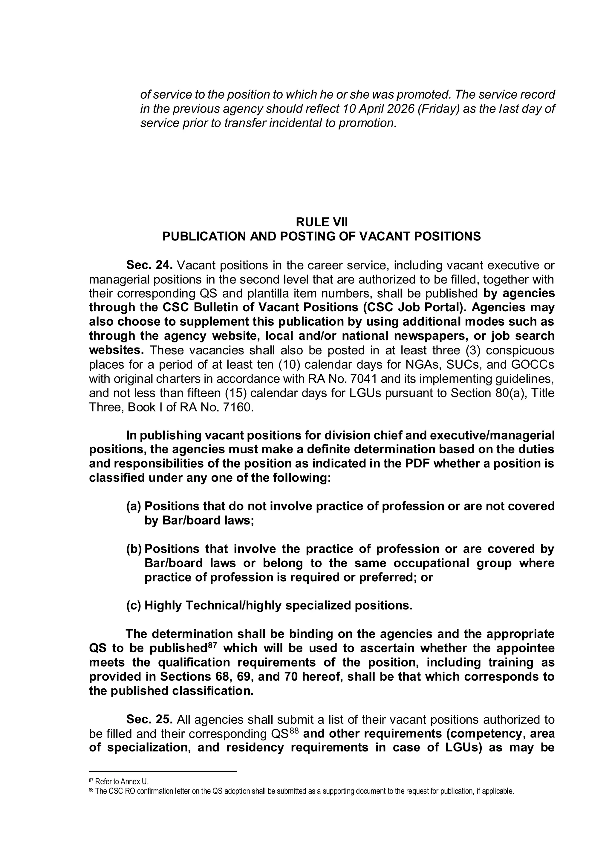 MC No. 08 s. 2025 of the CSC Omnibus Rules on Appointments and Other HR ...