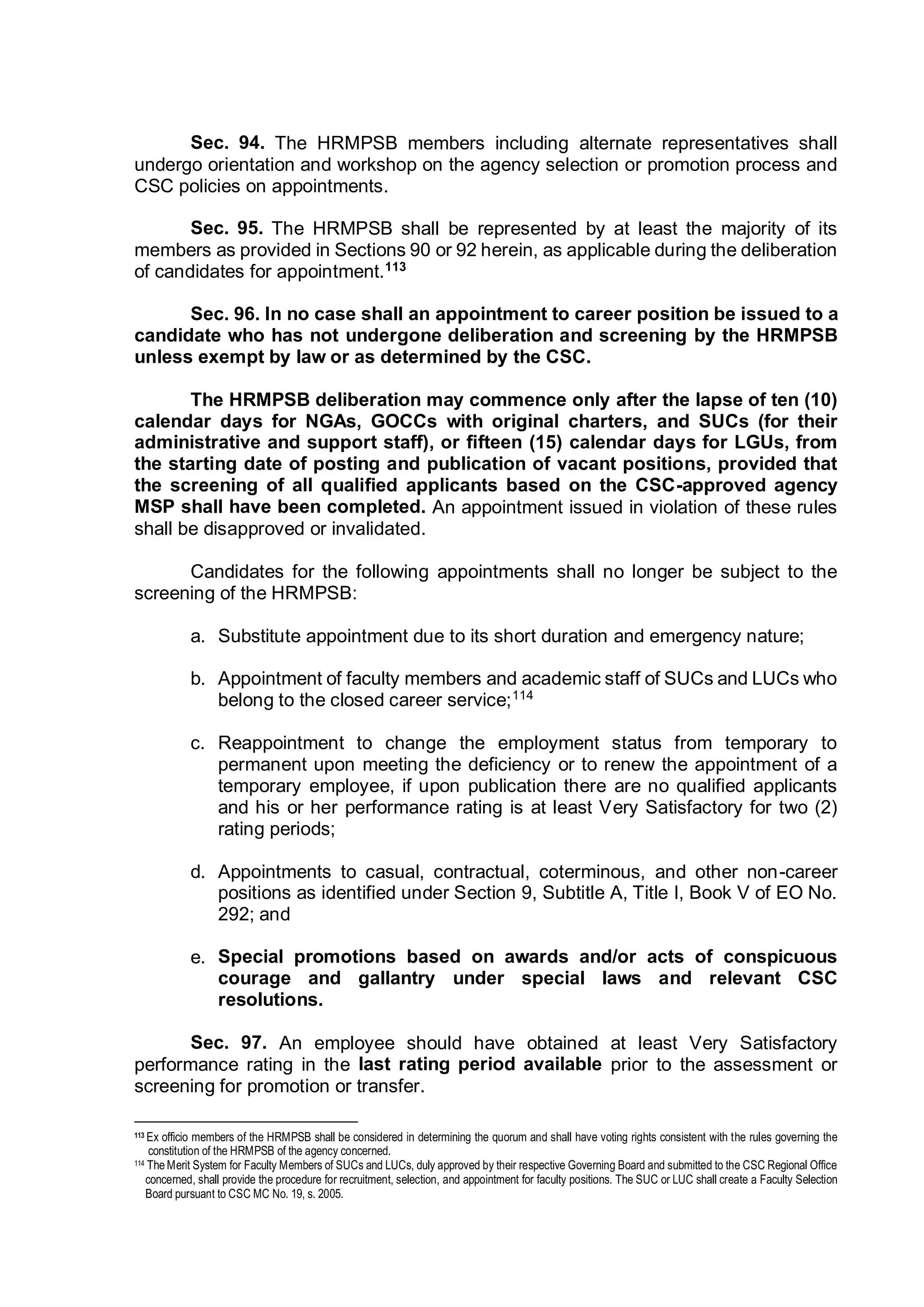 MC No. 08 s. 2025 of the CSC Omnibus Rules on Appointments and Other HR ...
