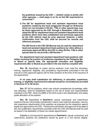 MC No. 08 s. 2025 of the CSC Omnibus Rules on Appointments and Other HR ...