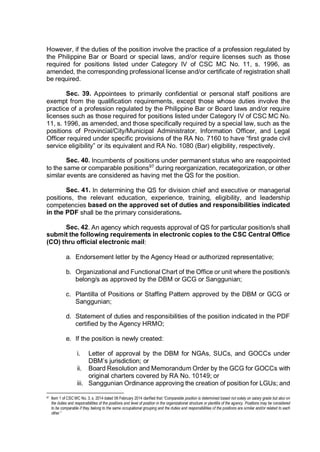 MC No. 08 s. 2025 of the CSC Omnibus Rules on Appointments and Other HR ...