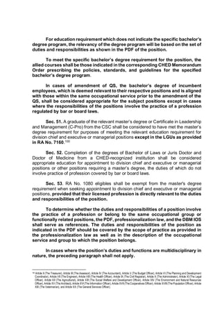 MC No. 08 s. 2025 of the CSC Omnibus Rules on Appointments and Other HR ...