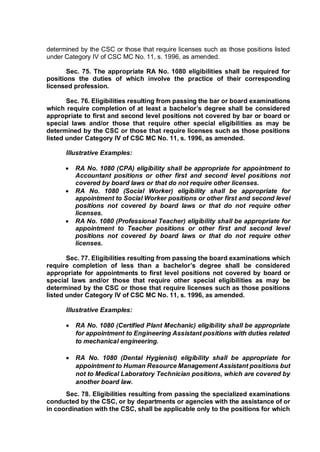 MC No. 08 s. 2025 of the CSC Omnibus Rules on Appointments and Other HR ...