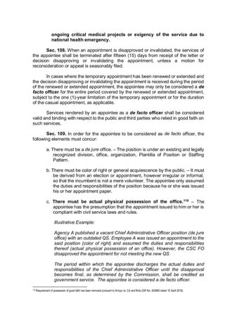 MC No. 08 s. 2025 of the CSC Omnibus Rules on Appointments and Other HR ...