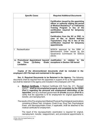 MC No. 08 s. 2025 of the CSC Omnibus Rules on Appointments and Other HR ...