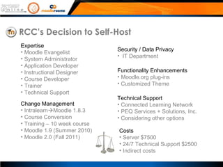 The Moodle Dilemna: To Self-Host or Vendor-Host Moodle? | PPT | Web ...