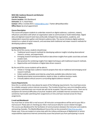 MCO 436 syllabus | PDF | Undergraduate Education | College Education