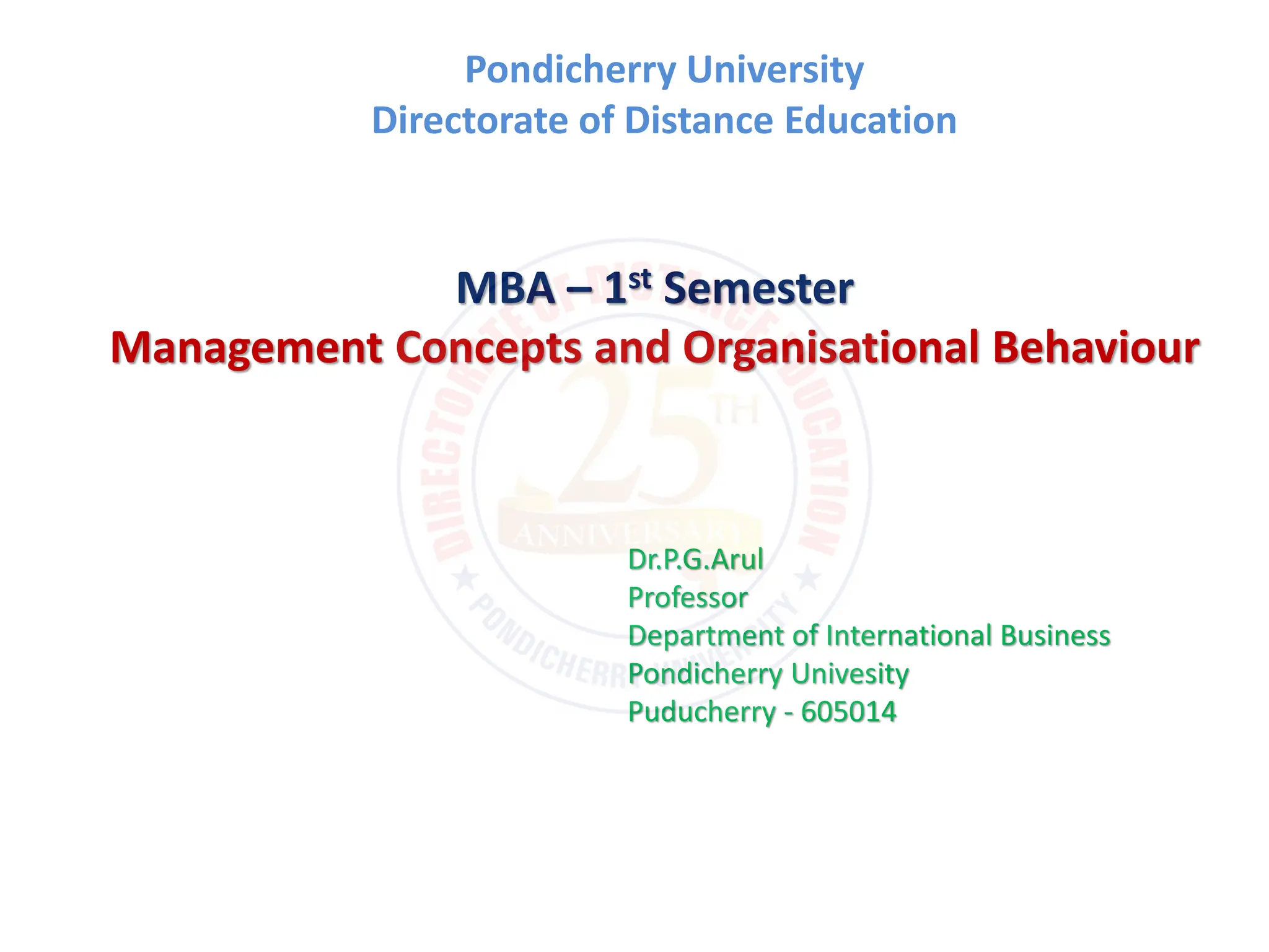Organizational behaviour 1st sem notes for MBA | PDF