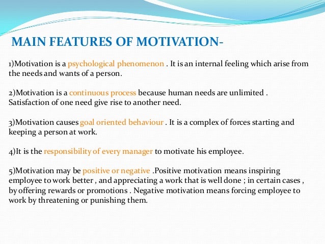 Motivation and its theories