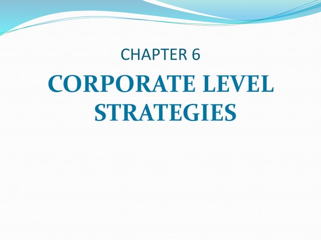 corporate level strategies | PPTX | Business Accounting & Finance ...