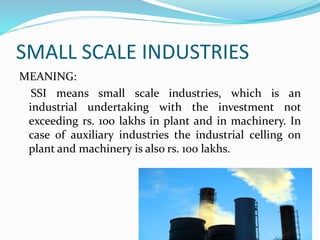 ppt for govt. schemes and agenices for SSI | PPT