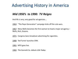 Mcom 341-2 History of Advertising | PPTX