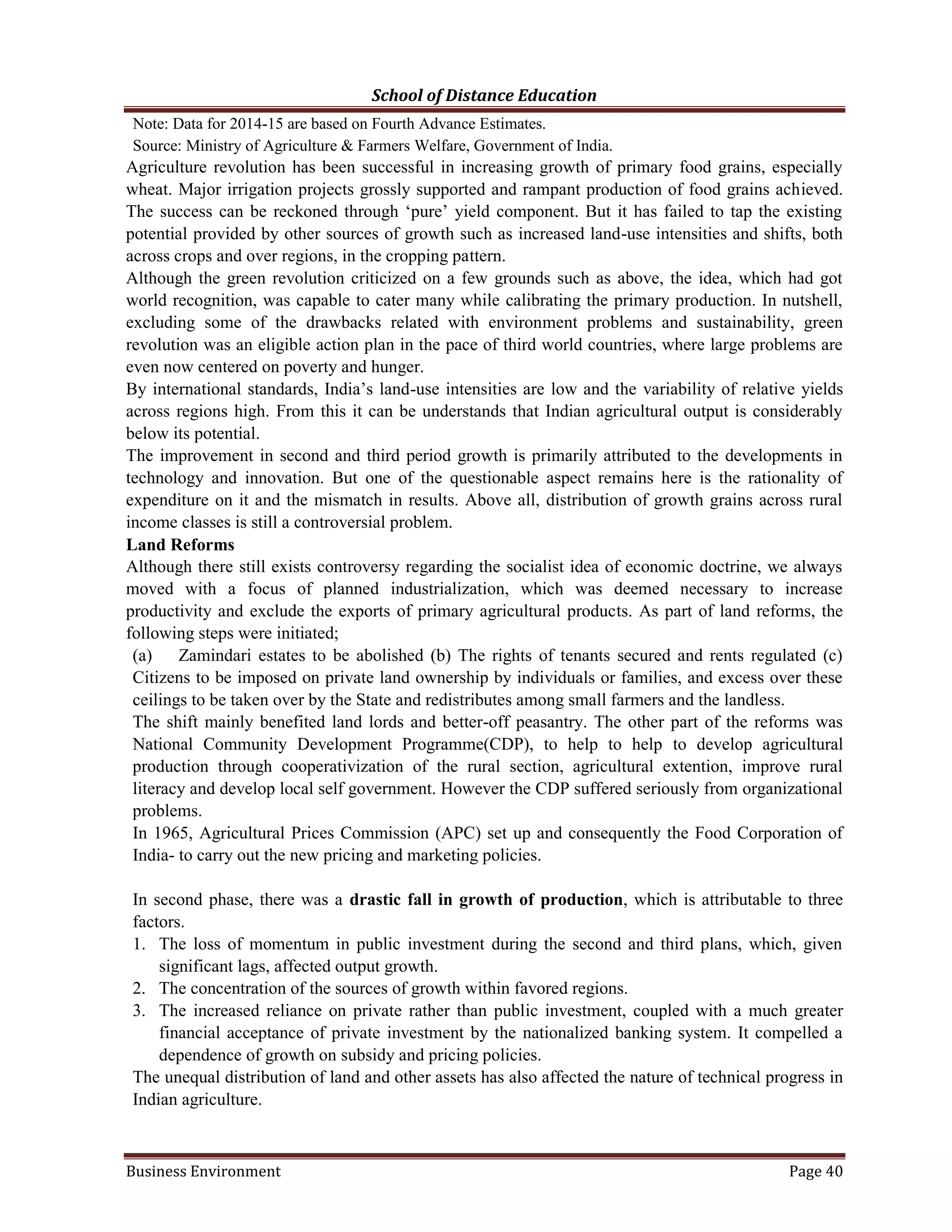 Mcom business environment notes | PDF