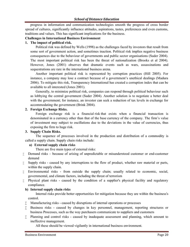 Mcom business environment notes | PDF