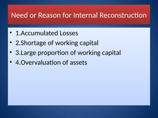 Internal Reconstruction (Introduction ). | PPT