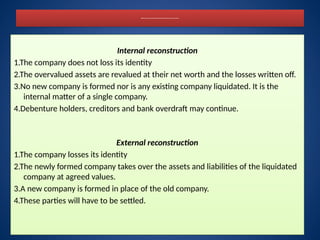 Internal Reconstruction (Introduction ). | PPT