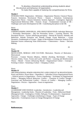 Mcom syllabus for calicut university | PDF