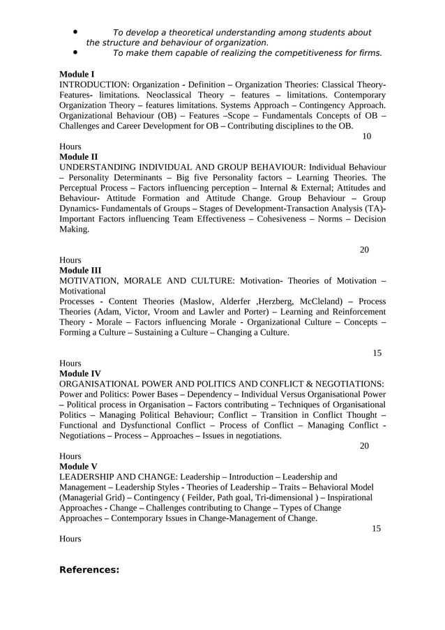 Mcom syllabus for calicut university | PDF