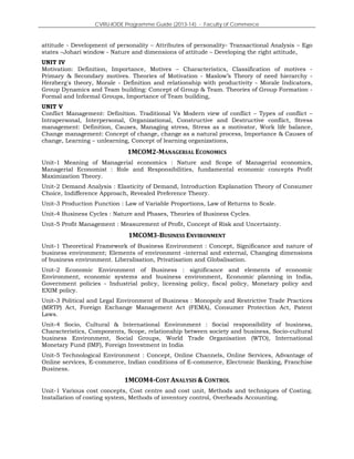 Mcom syllabus 2013 14 final | PDF