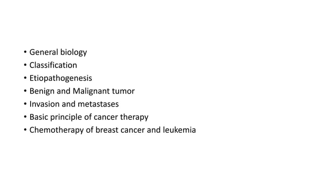 Cancer: Basics | PPT