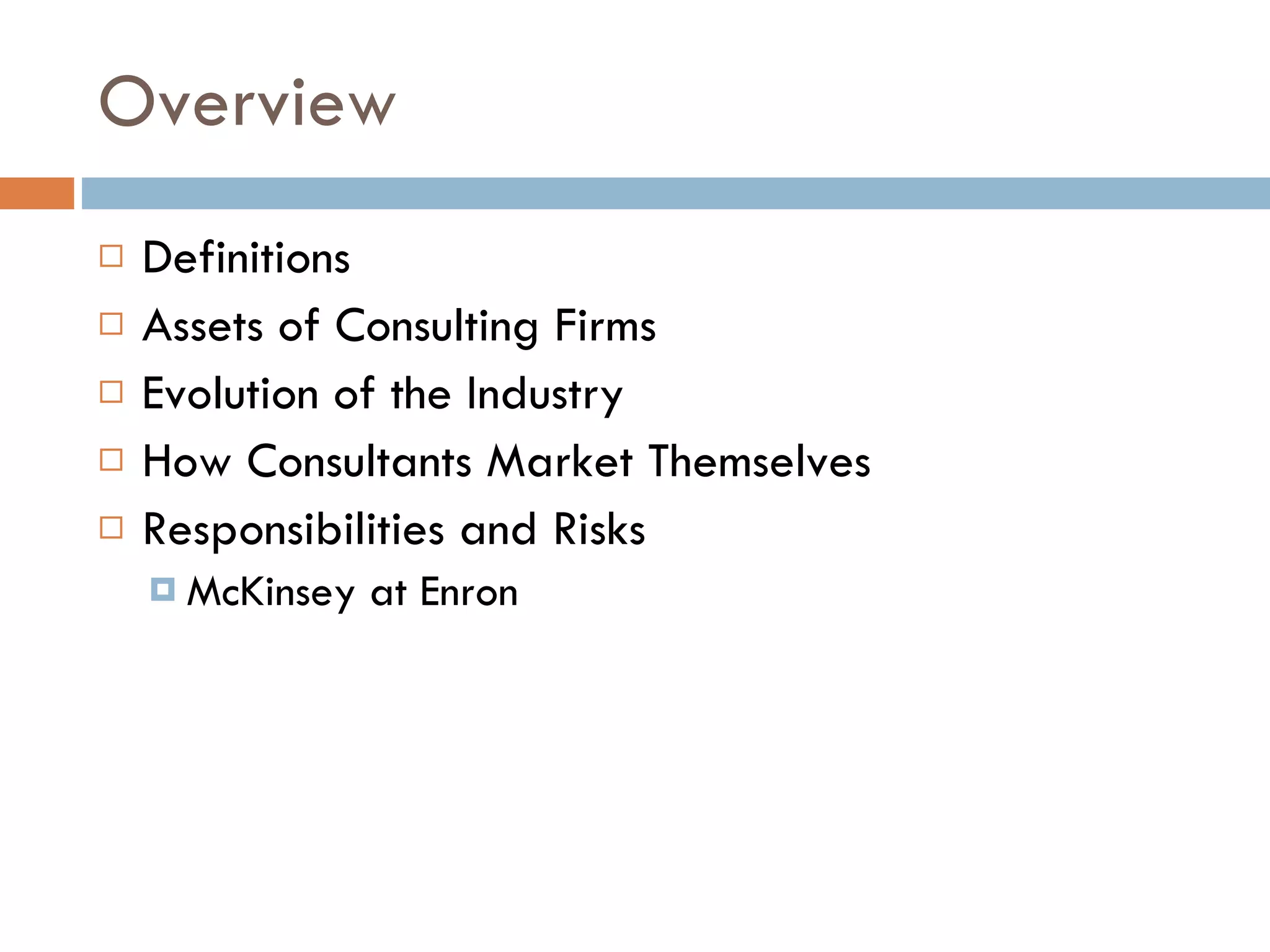 Management Consulting Overview | PPT