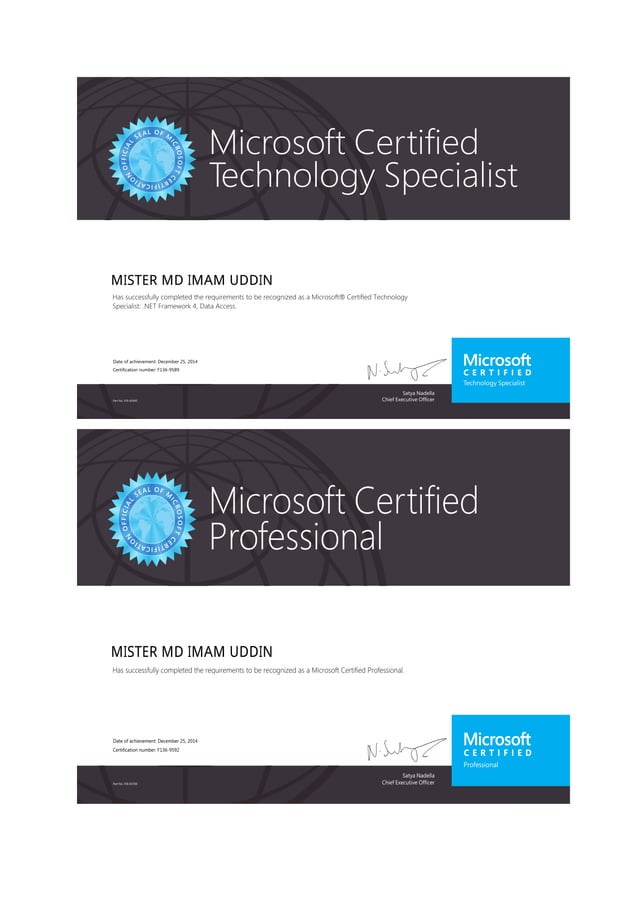 MCPD Certification | Imam Uddin | imamuddinwp | PDF | Technology & Computing