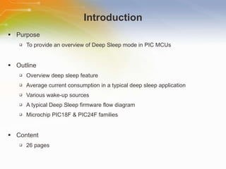 Deep Sleep Mode on Microchip PIC18F and PIC24F MCUs | PPT