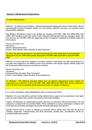 Mc phillips integrated management system manual | PDF