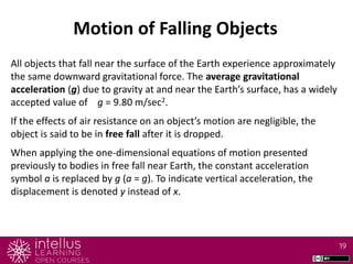 Lecture: Kinematics | PPTX | Physics | Science