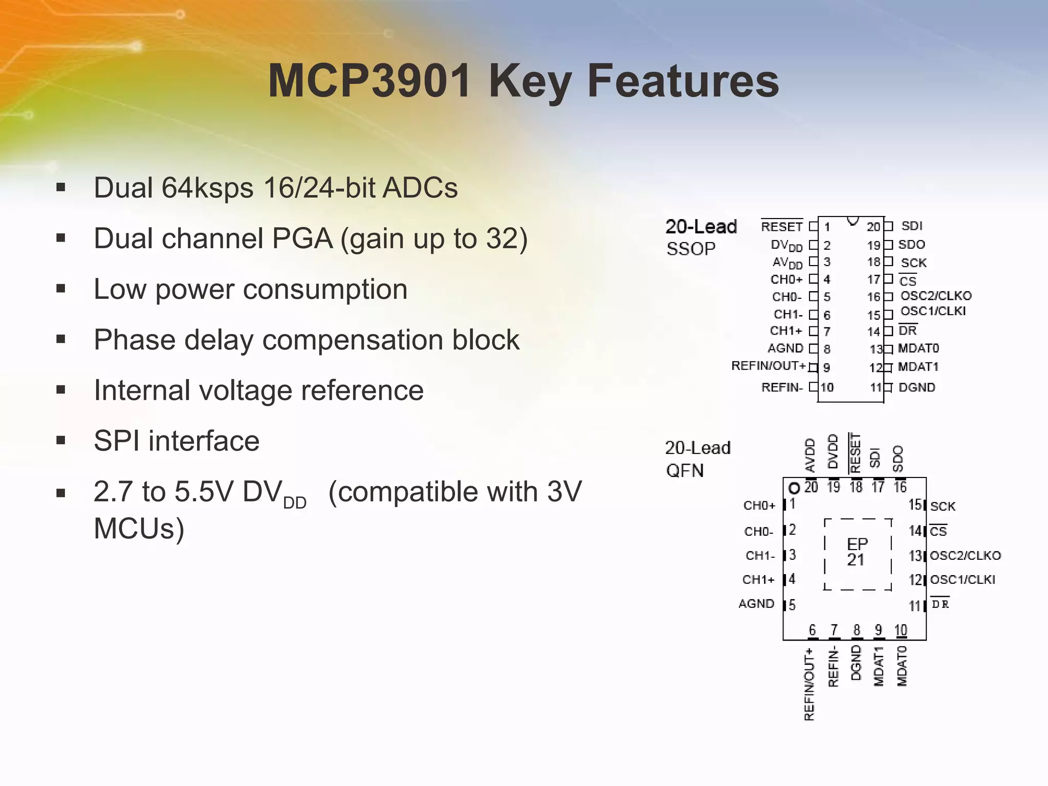 MCP3901 Analog Front End | PPT