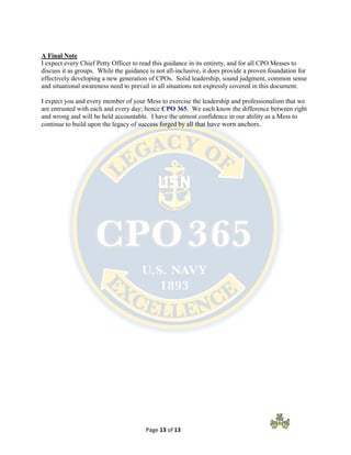 Mcpon 2012 13 cpo 365 guidance final | PDF