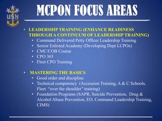 Mcpon Stevens Vision focus areas | PPTX