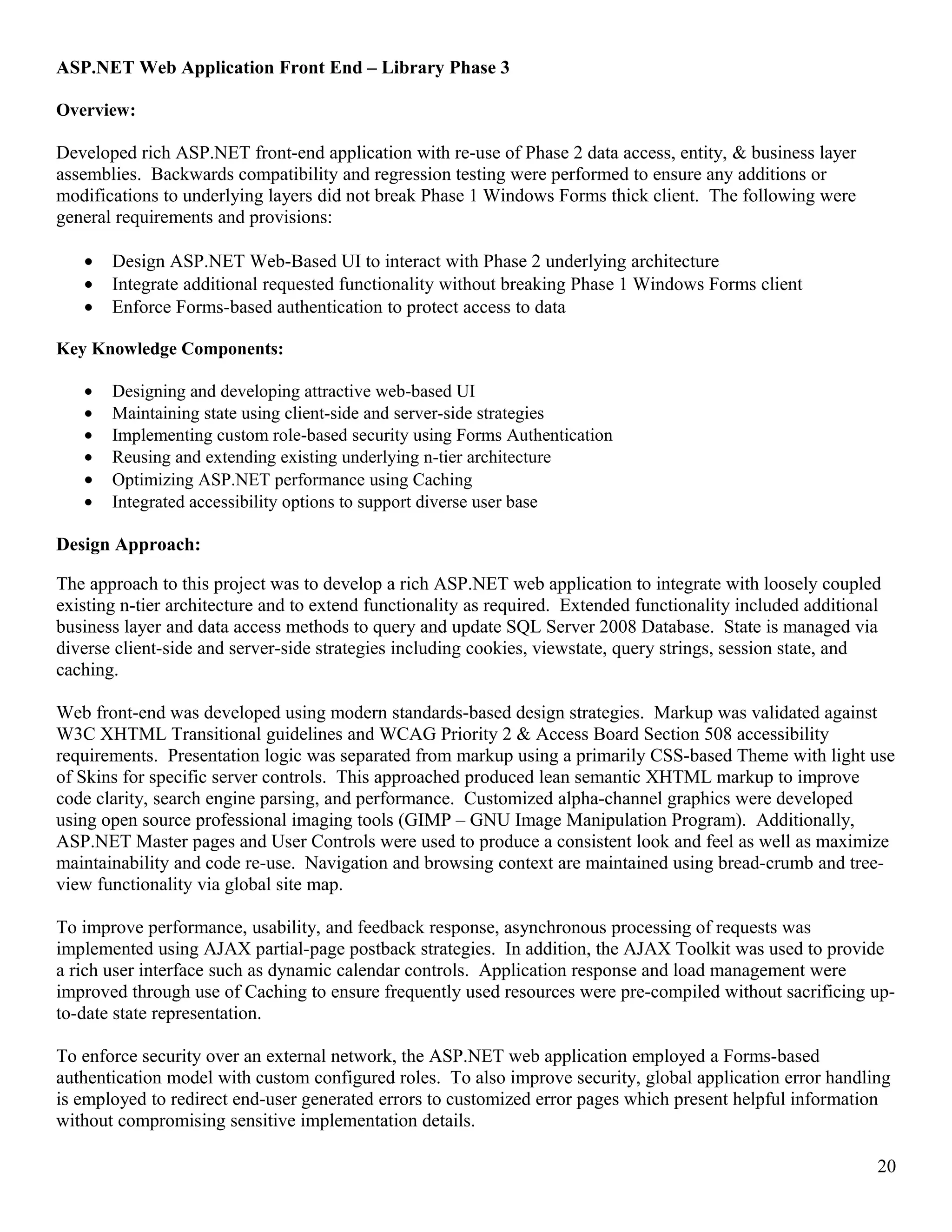 C# .NET Developer Portfolio | PDF