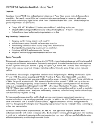 C# .NET Developer Portfolio | PDF