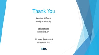 IFC Syndications MCPP Initiatives by Meaghan McGrath | PPT