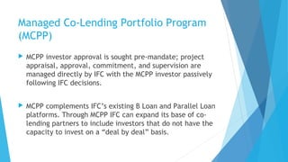 IFC Syndications MCPP Initiatives by Meaghan McGrath | PPT