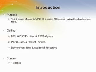PIC18 J-Series Microcontrollers | PPT | Computing | Technology & Computing