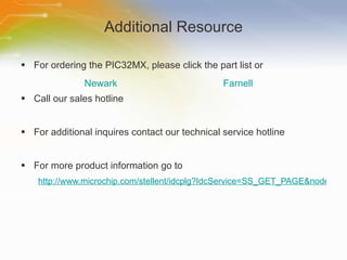 PIC32MX Microcontroller Family | PPT